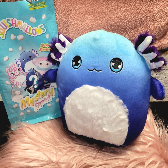 Squishmallows | Toys | Squishmallow 5 Mystery Scent Axolotl Bright Blue ...